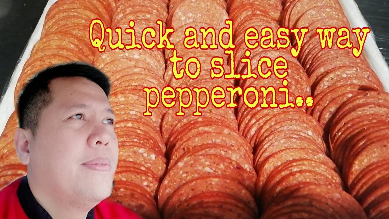 Quick and easy way to slice pepperoni... - YouTube