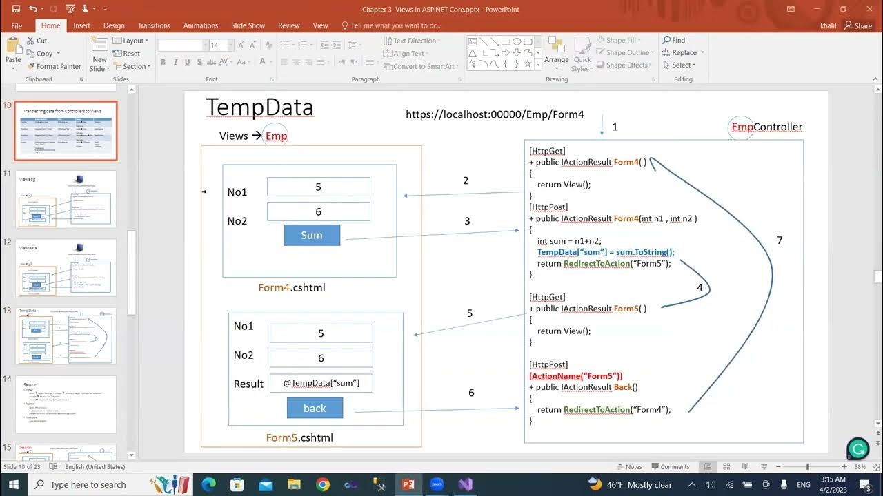 Tempdata In Aspnet Core Mvc 60 Arabic Youtube