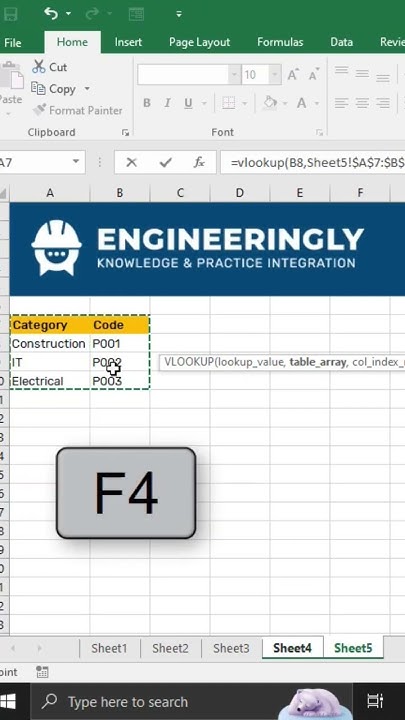 Vlookup In Excel Engineeringly Shorts Excel Explore Youtube