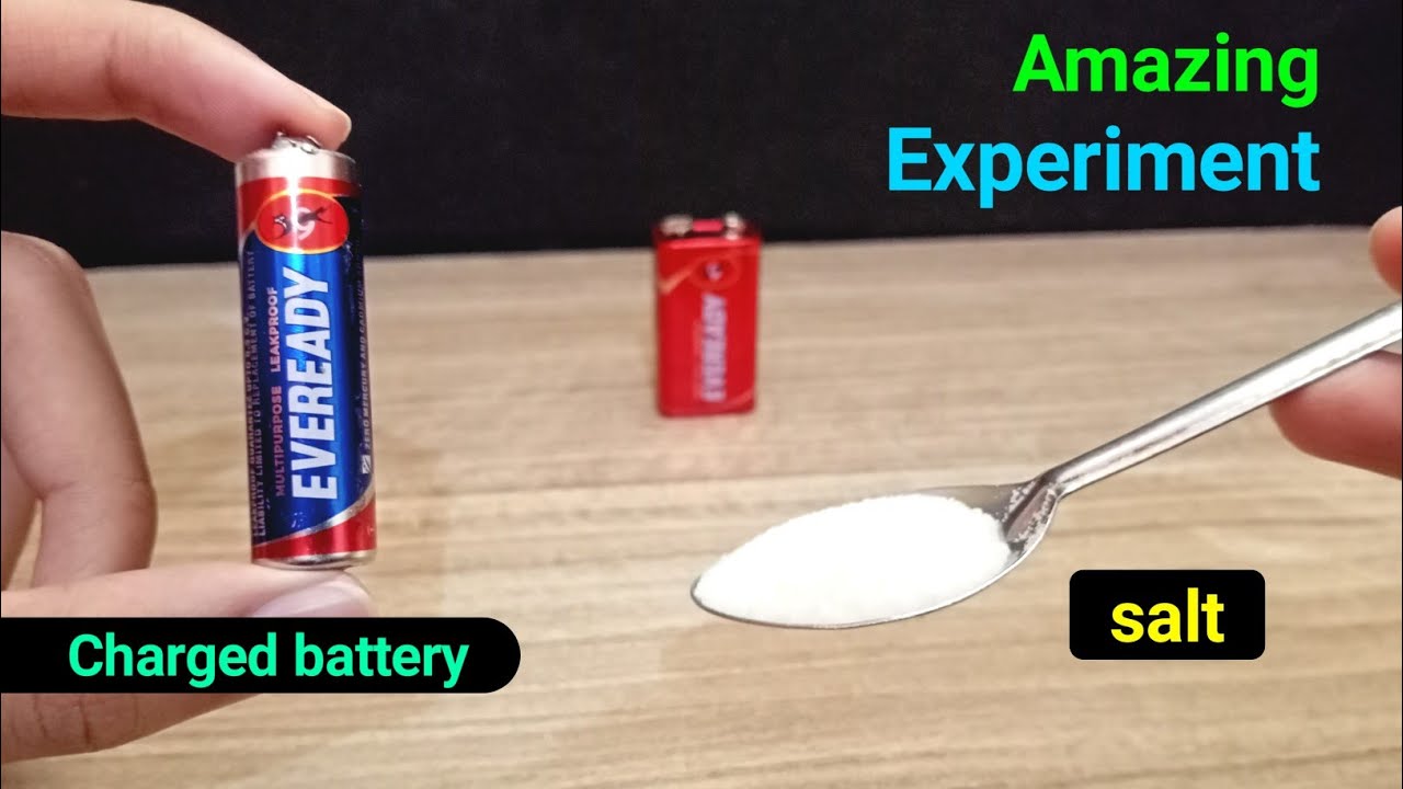 Amazing experiment by battery | saltwater | Experiment with saltwater ...