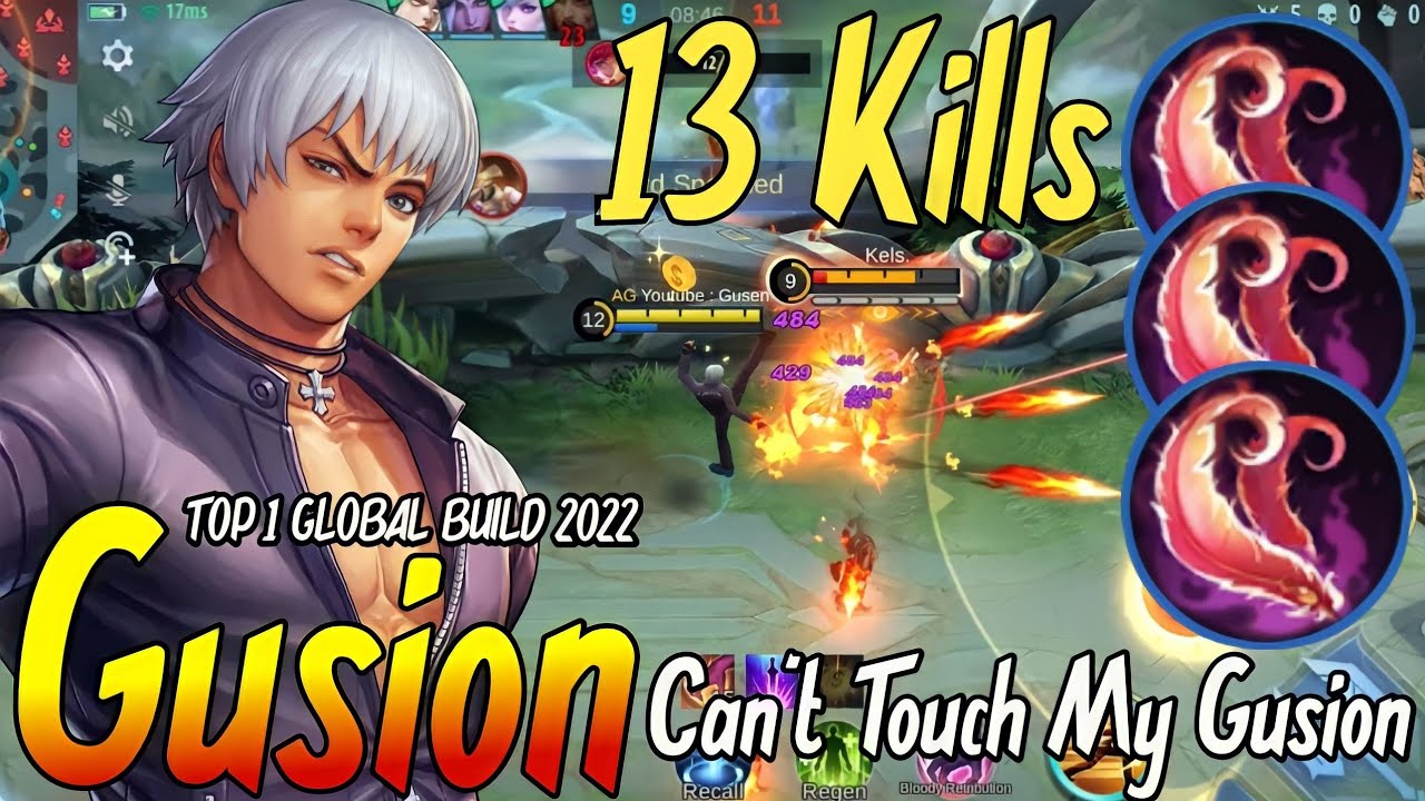 x2 Blood Wing's Full Damage | GUSION BEST BUILD 2022 | TOP GLOBAL GUSION GAMEPLAY ~ MLBB - YouTube