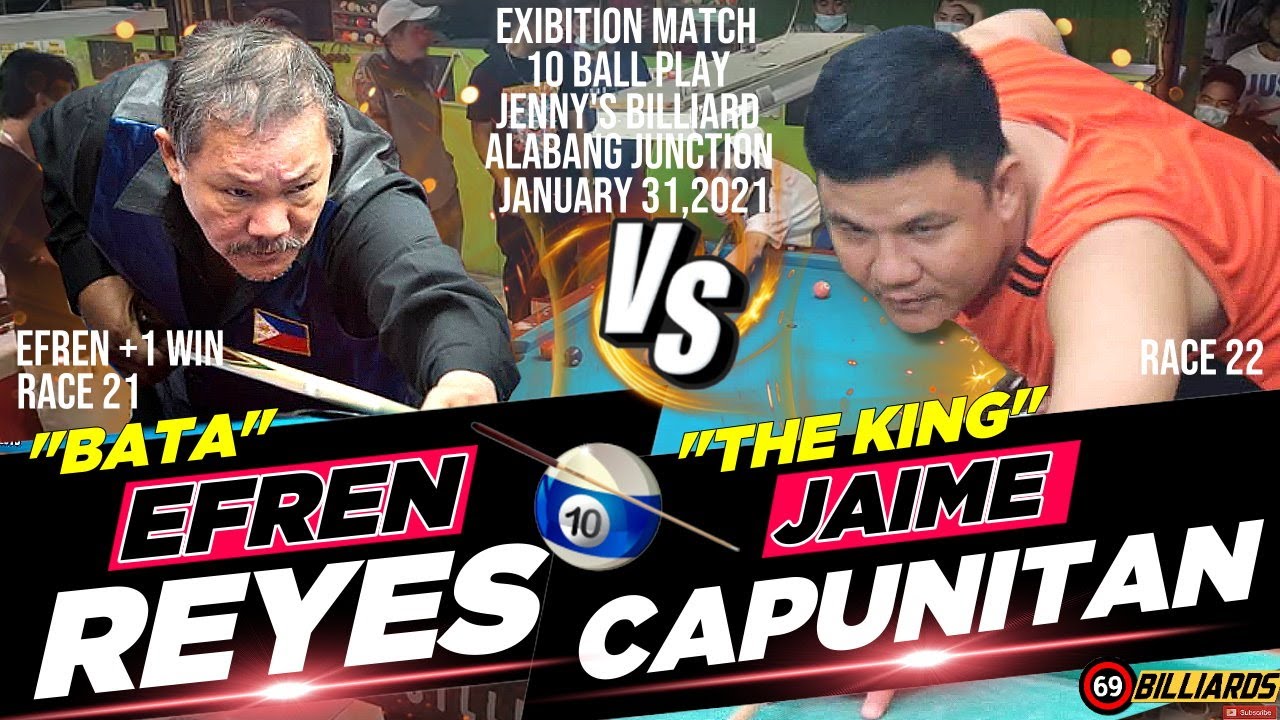 Teaser!! (TRILOGY) Efren "Bata" Reyes Vs Jaime Capunitan (Alabang ...