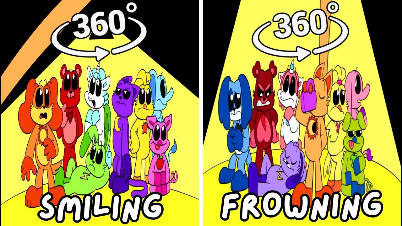 Smiling Critters vs Frowning Critters in 360º VR Finding challenge - YouTube