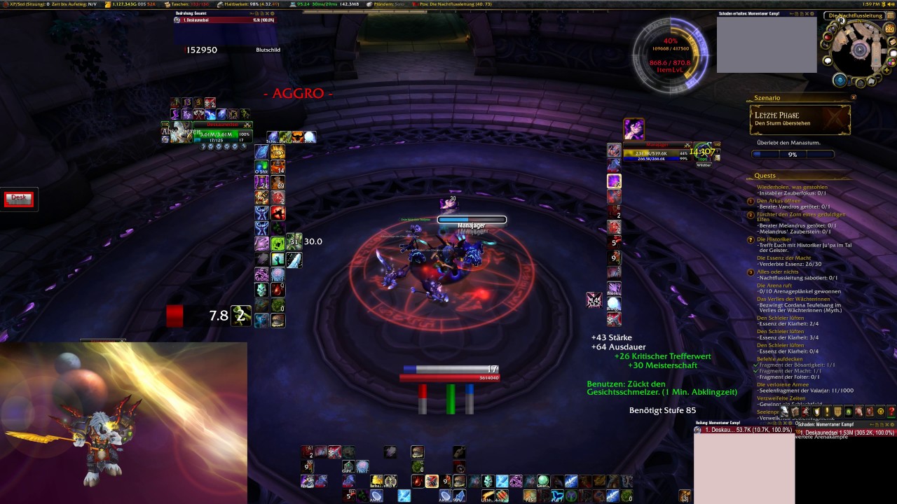 WoW Lewgion Blood DK "All In" scenario The Nightfallen Tank POV (2160p ...