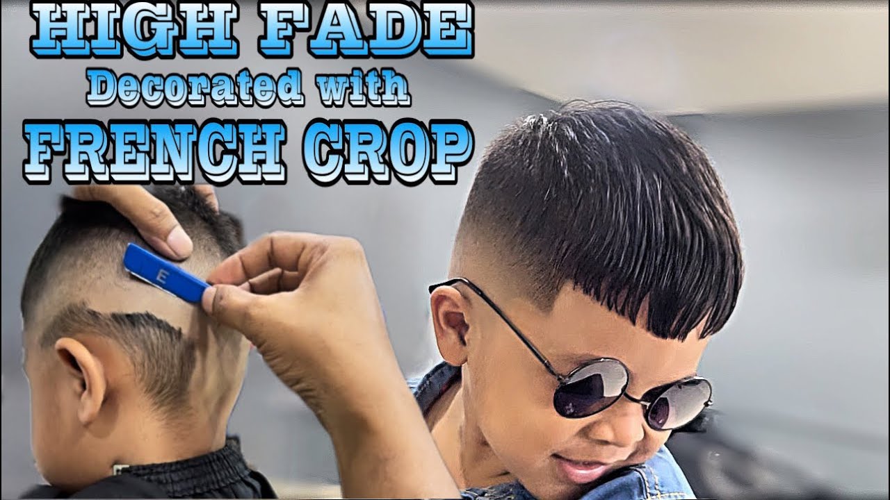 High Fade Decorated With French Crop__Barber Tutorial - YouTube