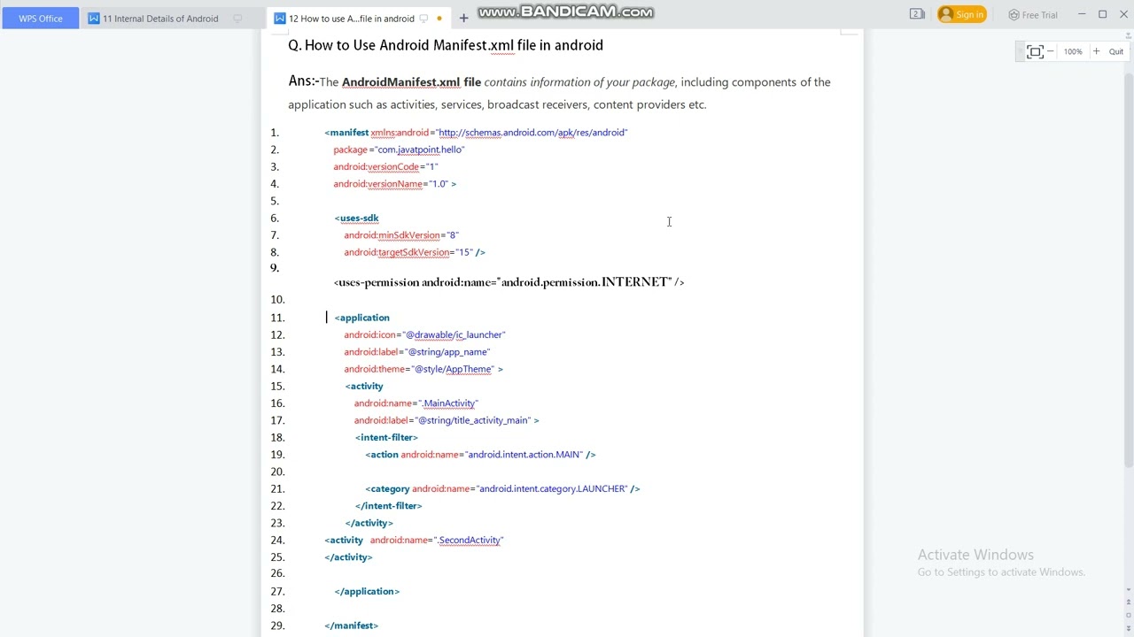 How To Use AndroidManifest xml File In Android In Hindi YouTube How To Use AndroidManifest xml File In Android In Hindi YouTube
