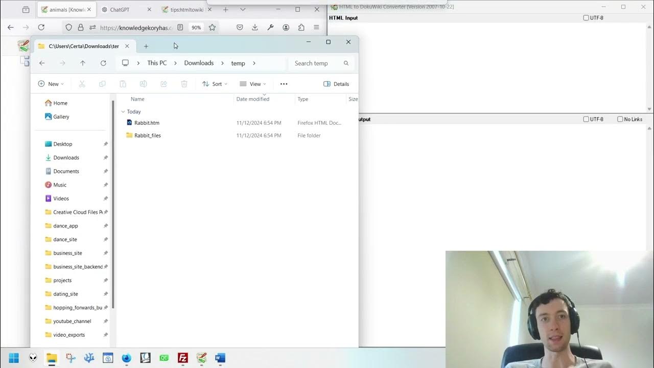 Have your own personal wiki course (Part 07) - Migrating information into DokuWiki - YouTube