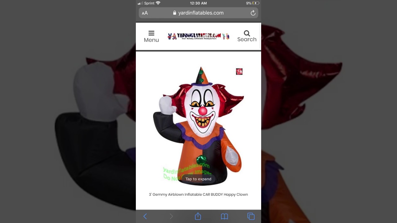 2020 inflatable car buddy clown - YouTube