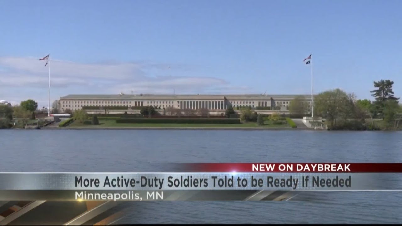 Active-duty soldiers ready if needed in Minneapolis - YouTube