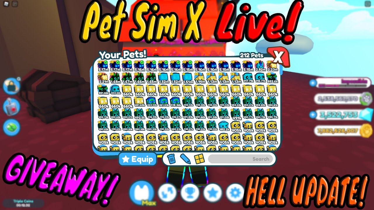 🔴NEW Pet Simulator X HELL UPDATE! +GIVEAWAY! (Roblox Pet Simulator X ...