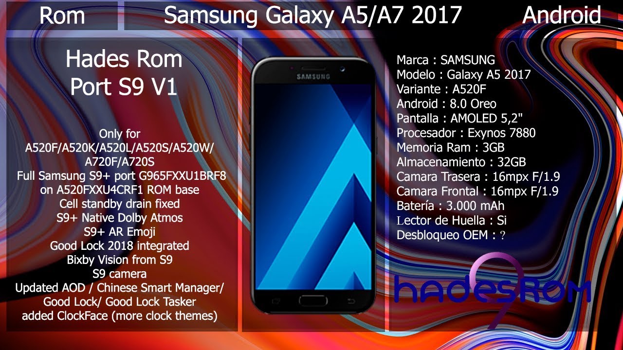 Rom Hades V1 Port S9+ - Samsung A5/A7 2017 - YouTube