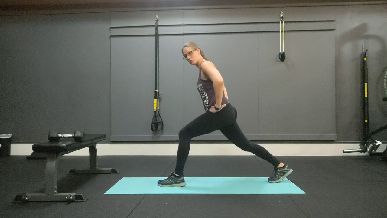 C-FIT Studio Exercise Library: Pulse Lunge & Pulse Squat - YouTube
