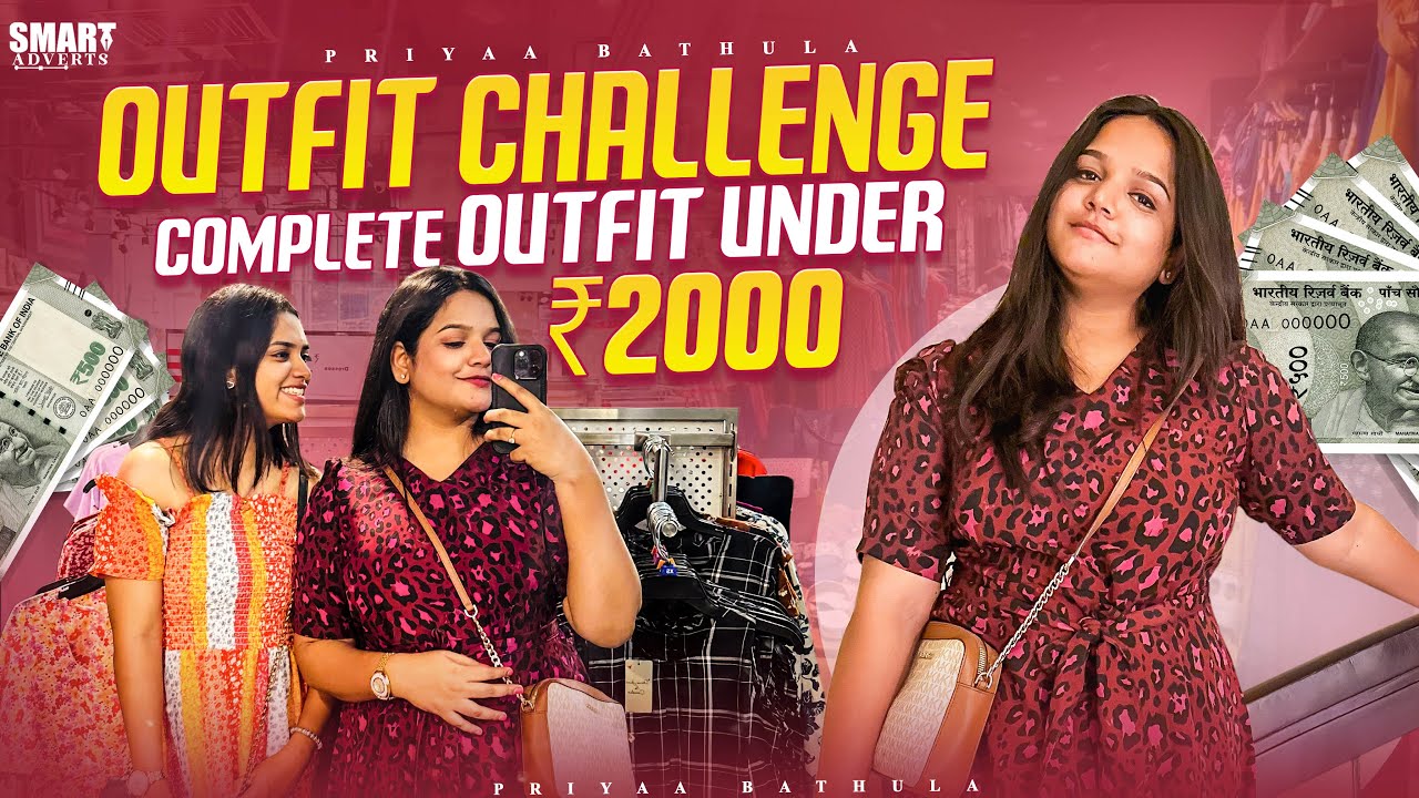 Outfit Challenge At Mall🛍️ || Full Outfit Under ₹2000💰|| priya bathula ...