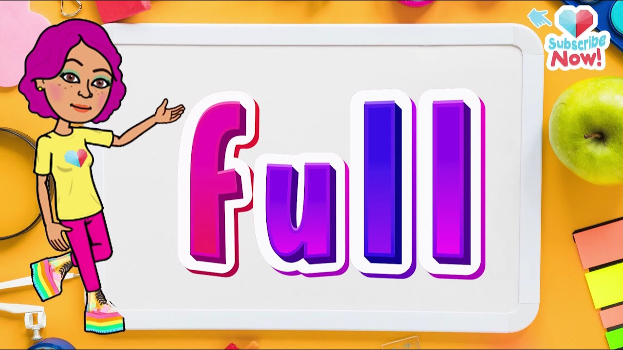 Sight Word For Kindergarten: "Full" | High Frequency Word | Learn To ...