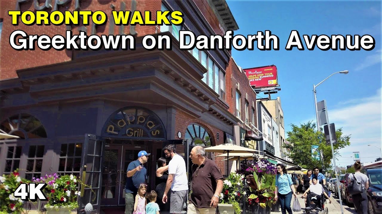 Toronto Walks - Greektown on Danforth Avenue [4K] - YouTube