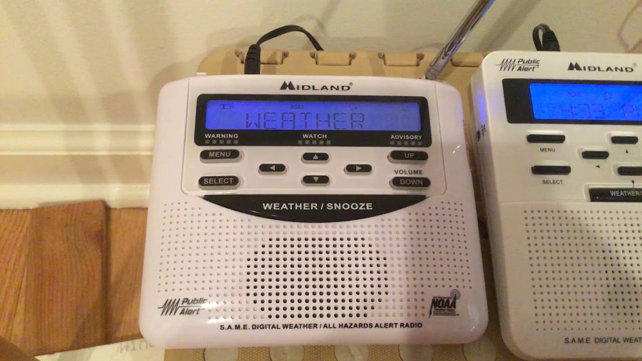 Midland WR-120EZ Weather Radio/Alarm Clock - YouTube