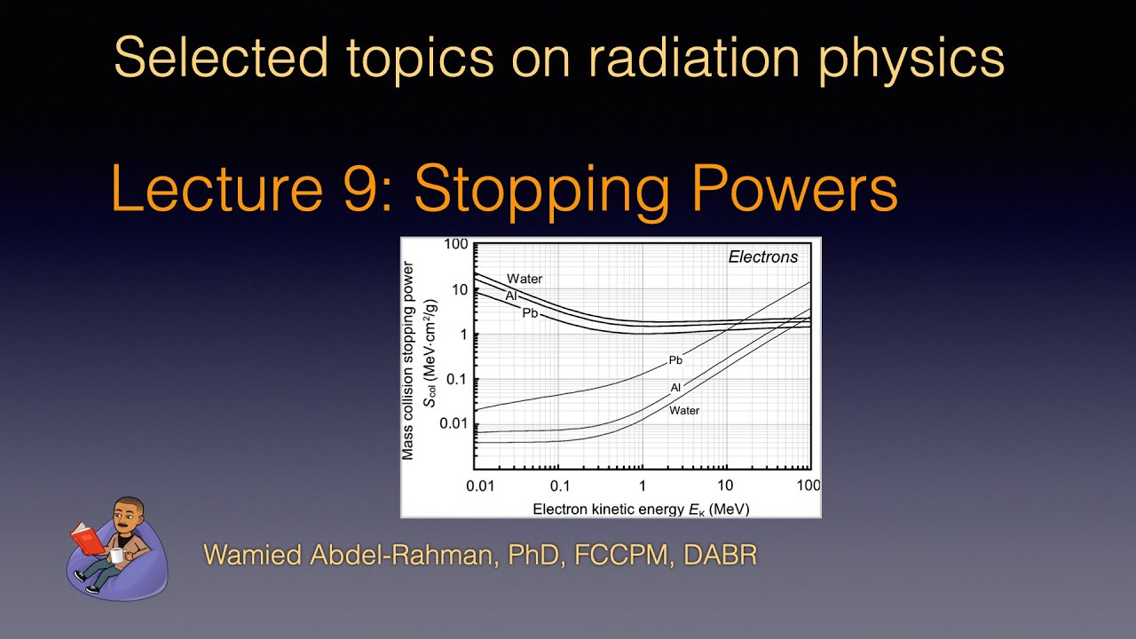 Selected Topics on Radiation Physics: Lecture 9: Stopping Powres - YouTube