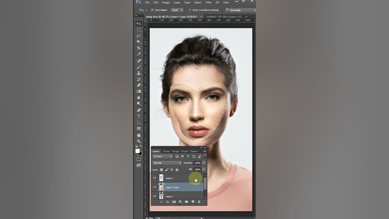 Swap or Morph face using Photoshop #photoshoptutorial #photoshop - YouTube