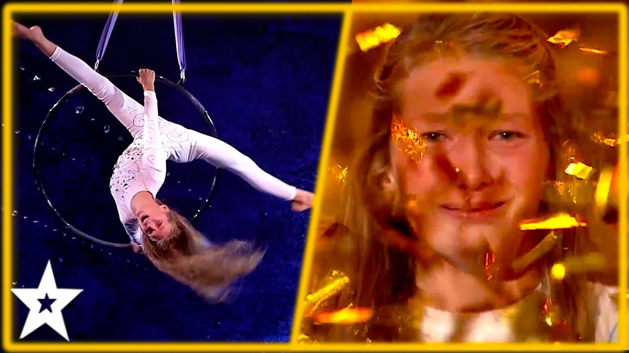 Young Aerial Acrobat Wins the GOLDEN BUZZER! | Kids Got Talent - YouTube