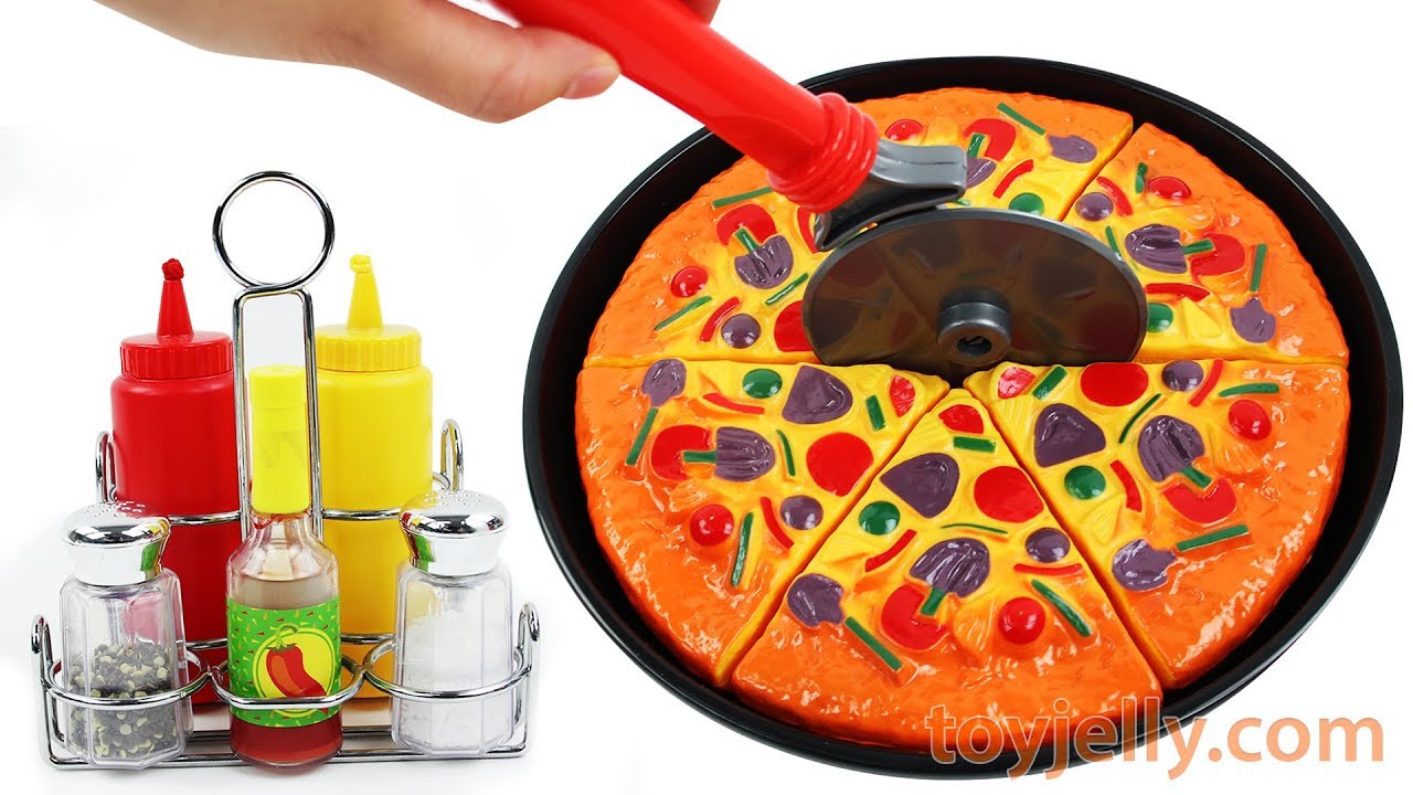 PlayDoh Pizza Velcro Cutting Baby Toys with Microwave Oven Nursery ...