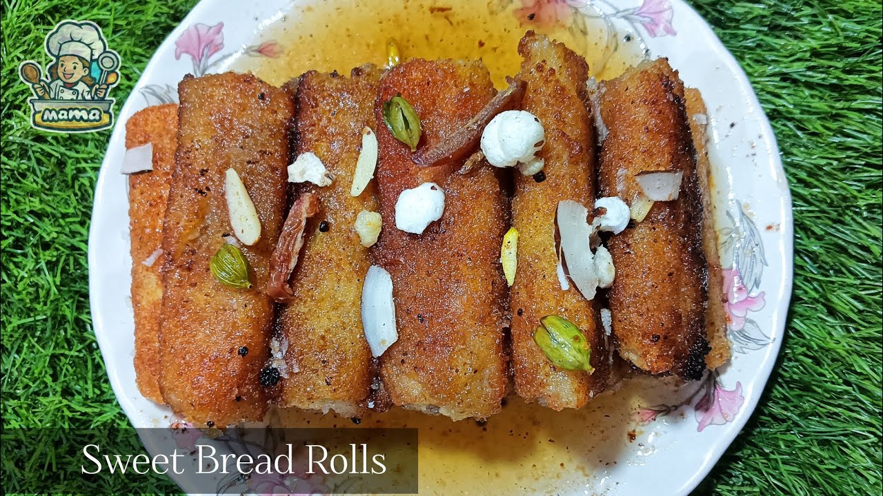 स्वीट ब्रेड रोल्स की रेसिपी। सीट ब्रेड रोल्स। 10 Minutes quic Dessert ...