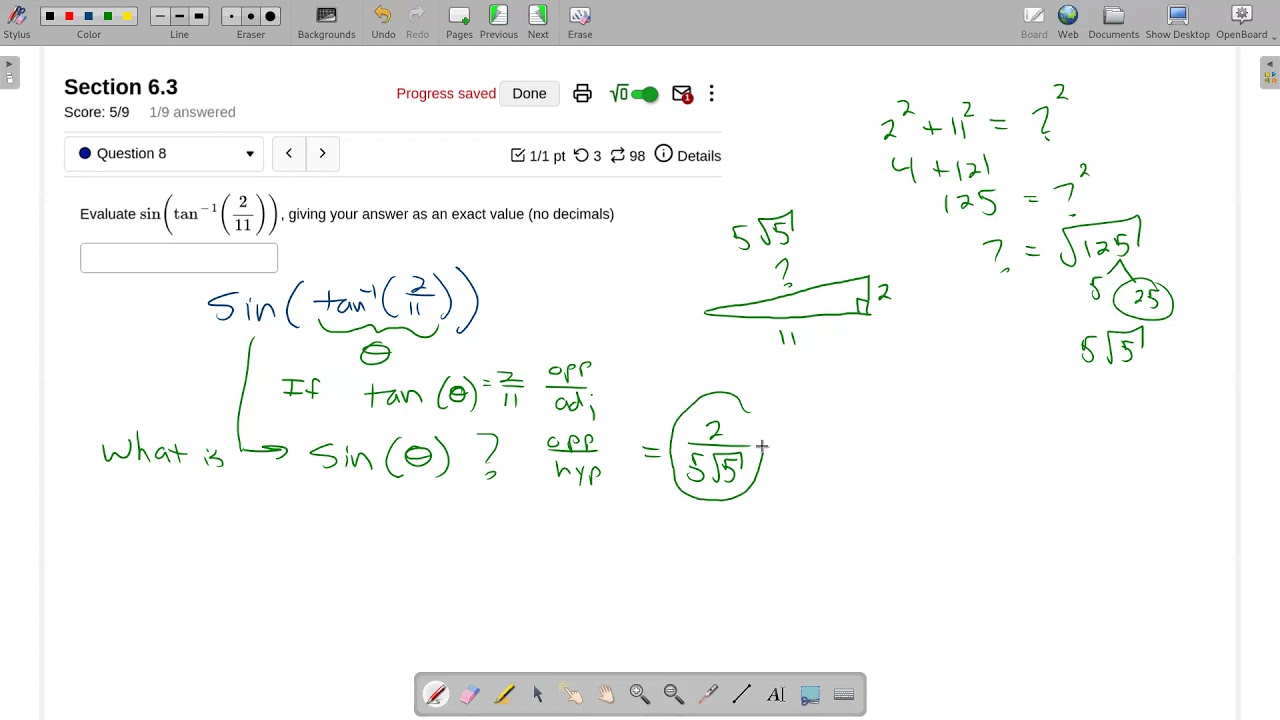 MTH 112 Section 6 3 Sin ArcTan 2 11 YouTube MTH 112 Section 6 3 Sin ArcTan 2 11 YouTube