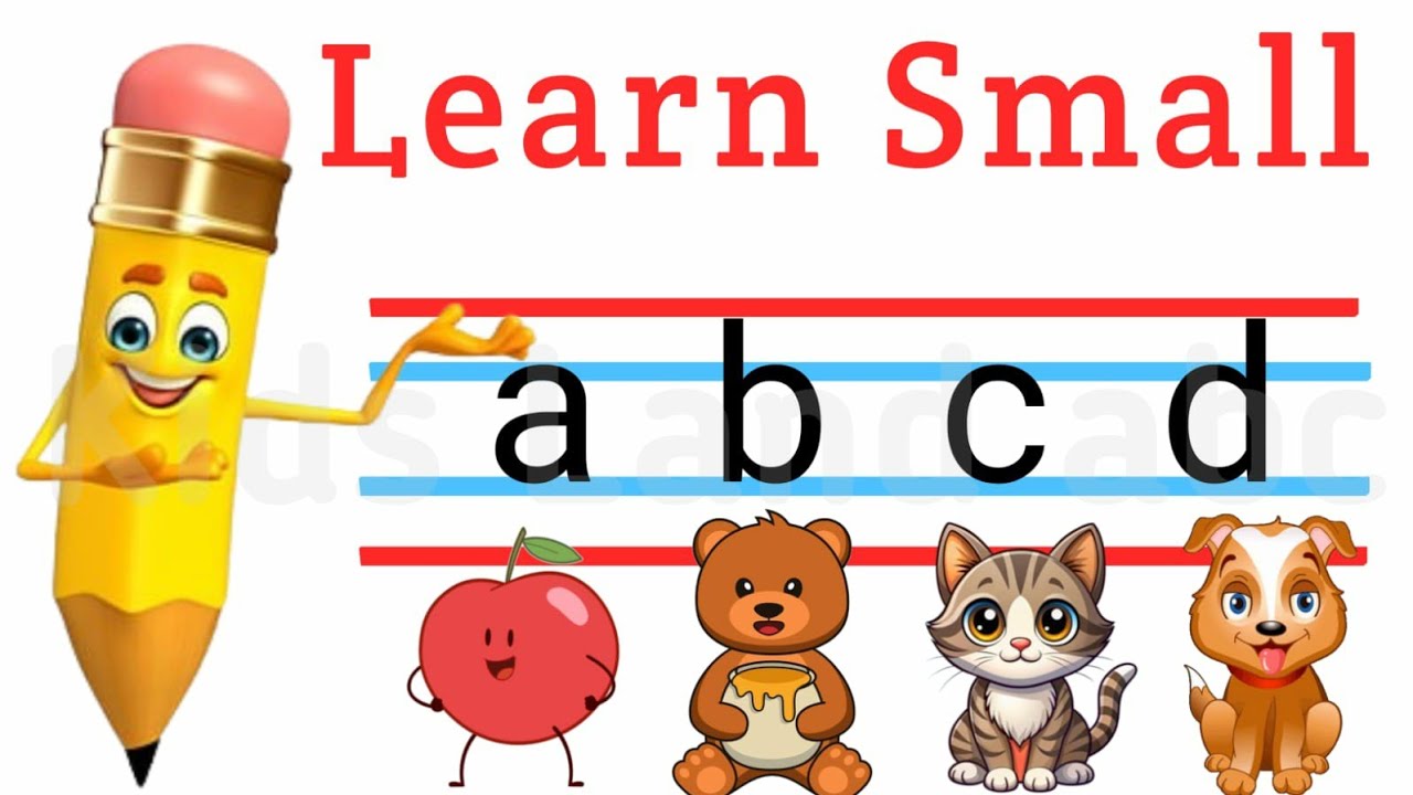 Learn and write small letters abcd|Tracing Lowercase letters - YouTube