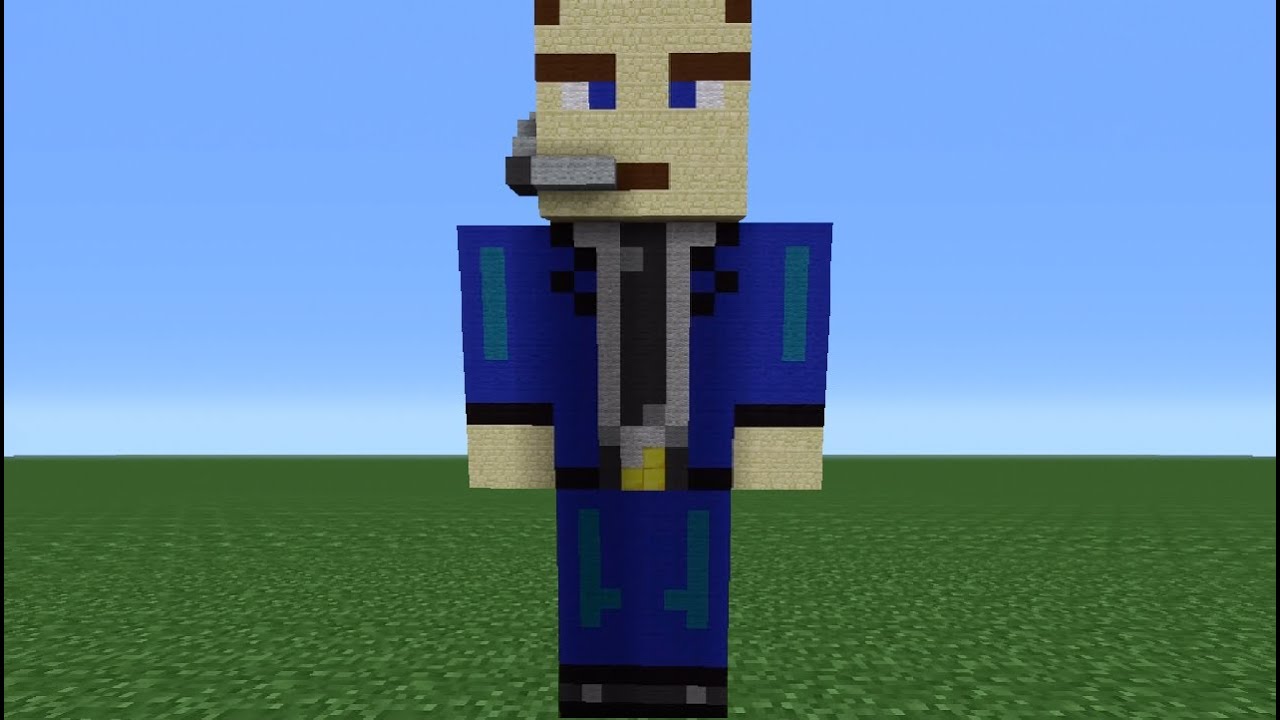Minecraft Tutorial: How To Make An Agent Coulson Statue (The Avengers ...