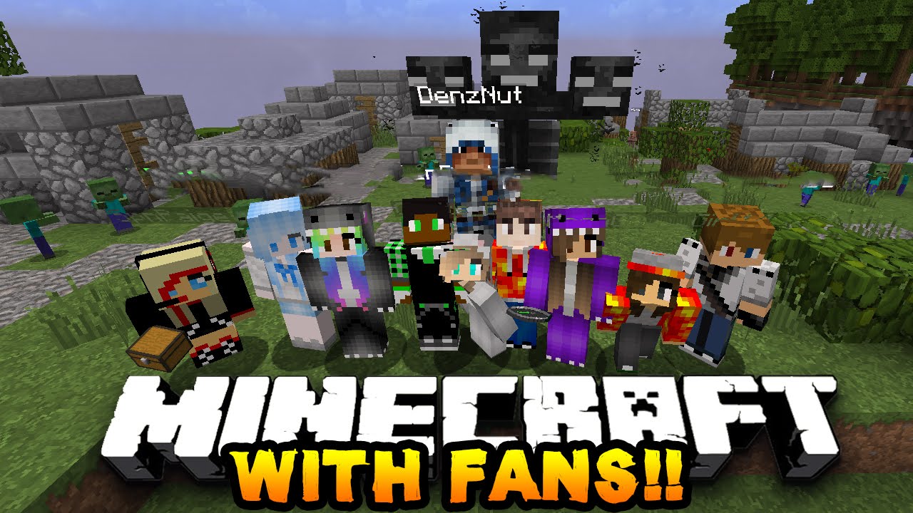 MINECRAFT WITH FANS! - YouTube