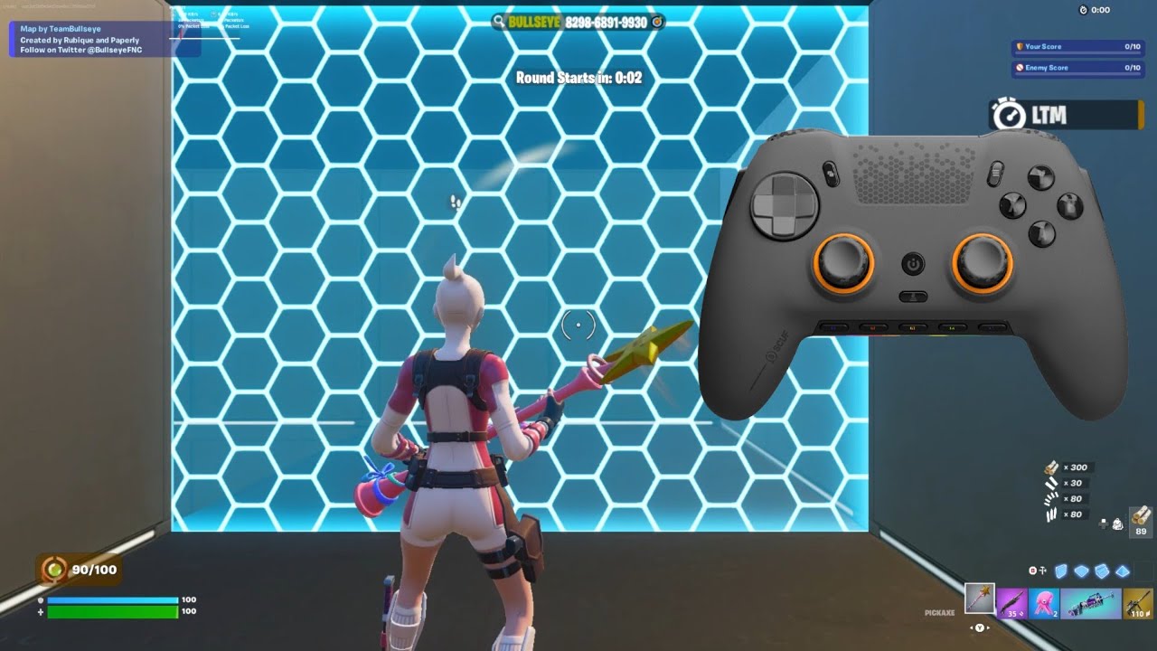 Fortnite Scuf Controller 1v1 Piece Control Gameplay - YouTube