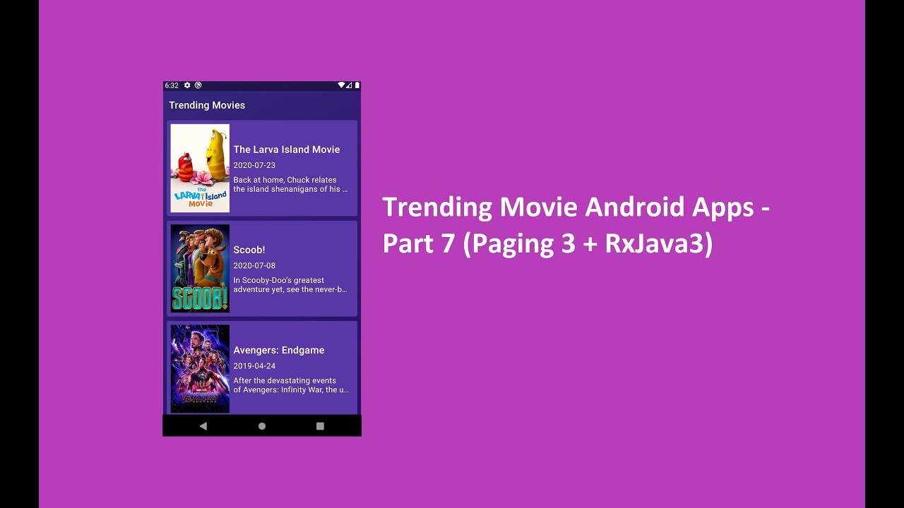 Trending Movie Android Apps - Part 7 (Paging 3 + RxJava3) - YouTube