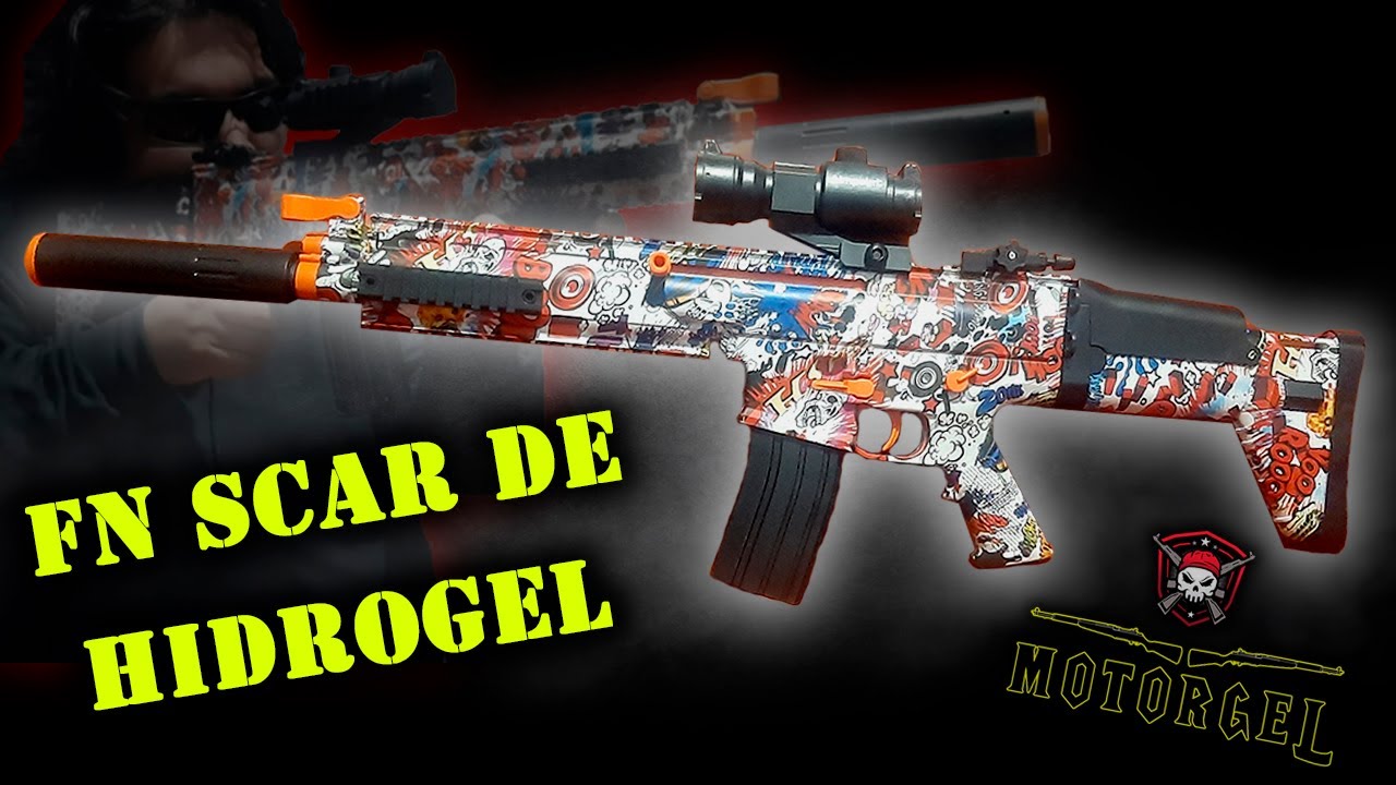 FN-SCAR de hidrogel - (Review, unboxing prueva Gel blasters) - YouTube