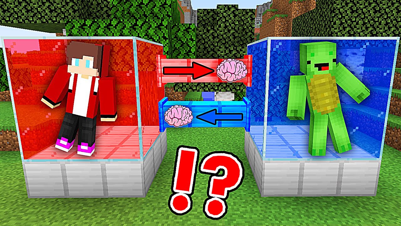How JJ and Mikey Swap The Brains in Minecraft? - Maizen - YouTube