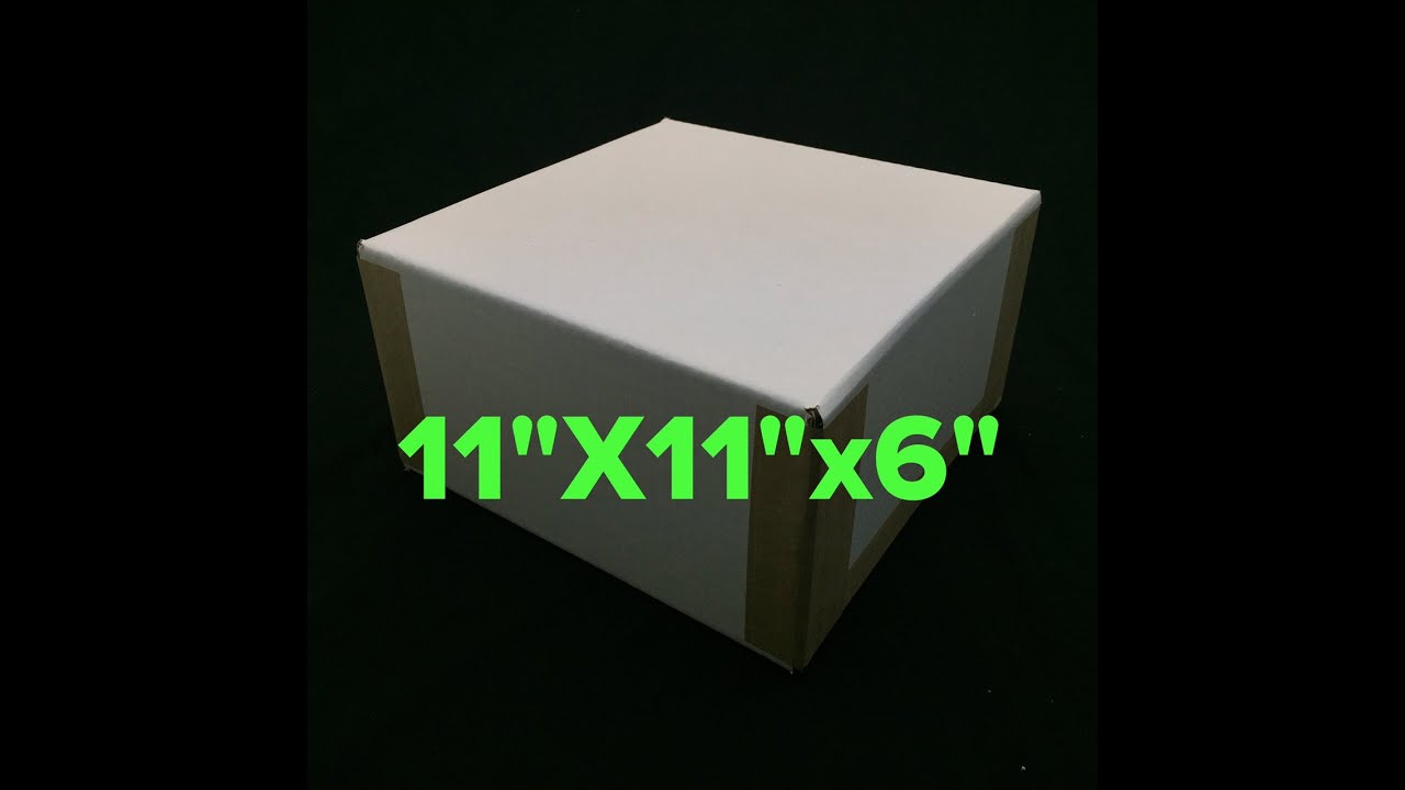 DIY How to make a 11"x6"x6" cardboard box at home 11x11x6 - YouTube