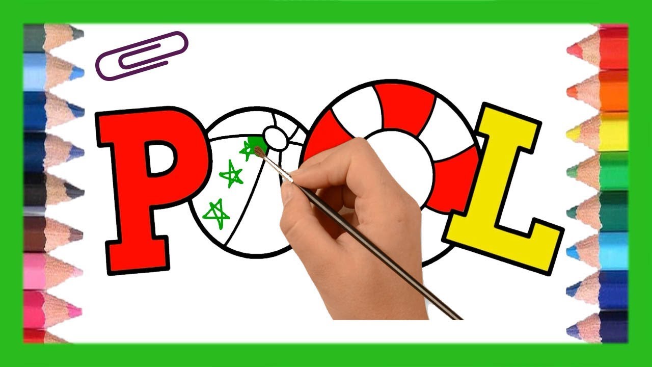 Pool Drawing Book: Learn Drawing & Coloring Pages for Babies - YouTube