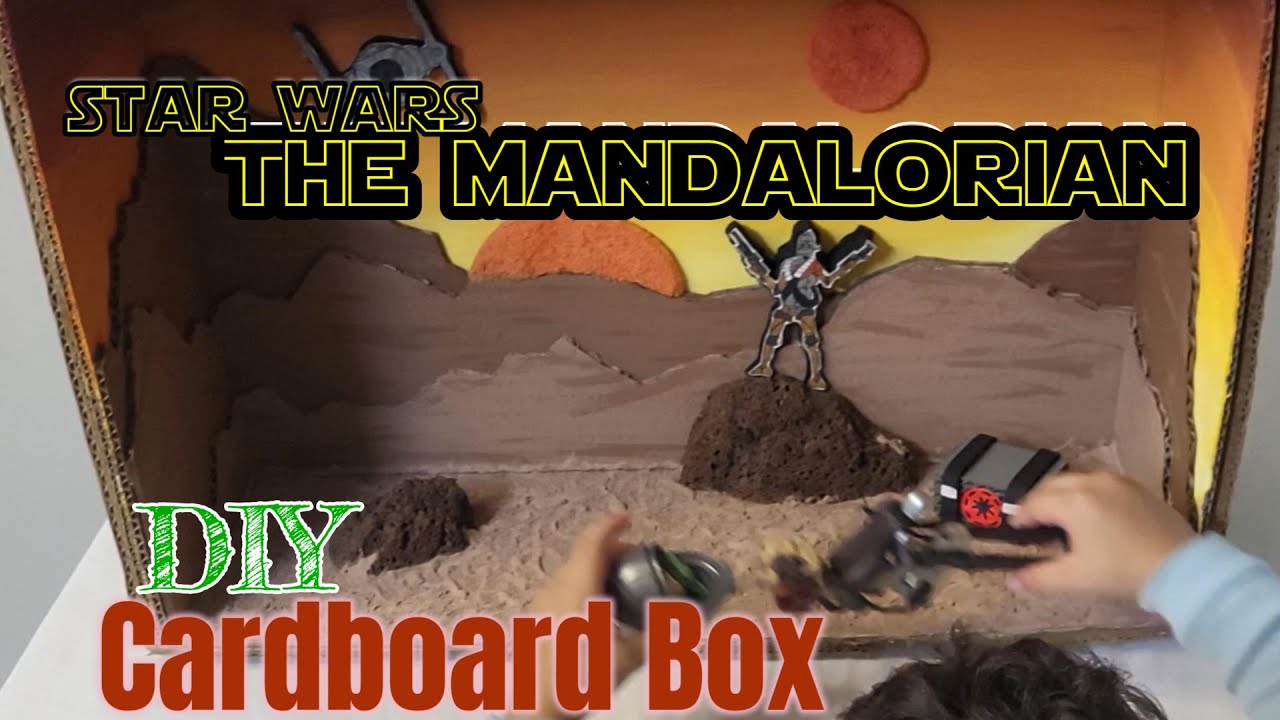 DIY Star Wars Mandalorian Box for Babalu ~ EZ Cardboard Creation! - YouTube