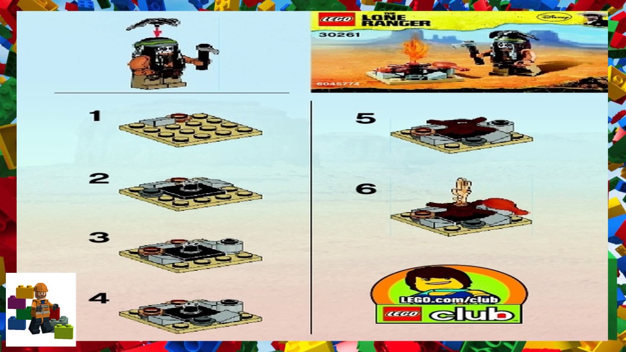 LEGO Instructions - Lone Ranger ™ - 30261 - Tonto's Campfire - YouTube