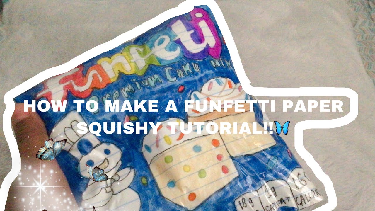 HOW TO MAKE A FUNFETTI CAKE MIX PAPER SWUISHY TUTORIAL!!! | Azariya’s ...