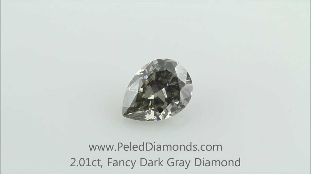 Fancy Dark Gray Diamond, 2.01 carat - YouTube