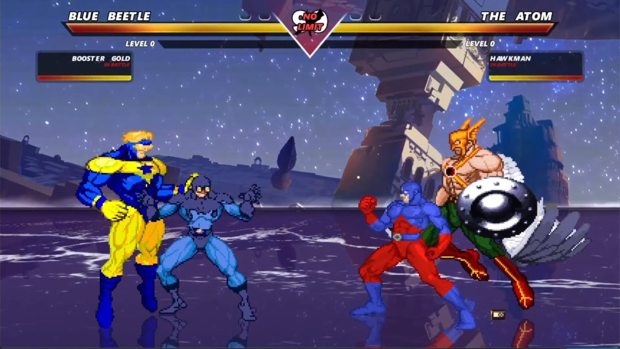 BLUE BEETLE & BOOSTER GOLD VS THE ATOM & HAWKMAN | DC MUGEN | INSANELY ...
