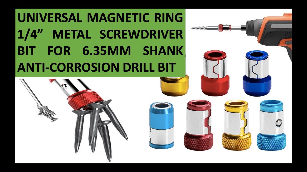 Universal Magnetic Ring 1 4 Inch Full Metal Screwdriver Bit Magnetic ...