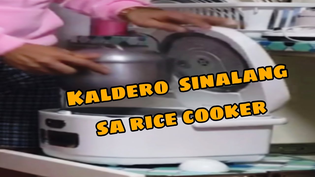KALDERO NA MAY KANIN EPINASOK SA RICE COOKER - YouTube