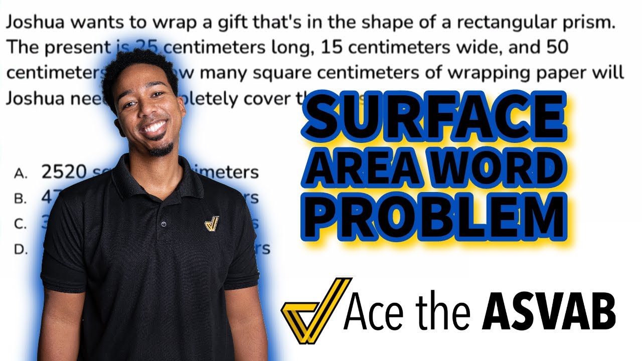 ASVAB Arithmetic Reasoning: Surface Area Word Problem (Practice Test ...