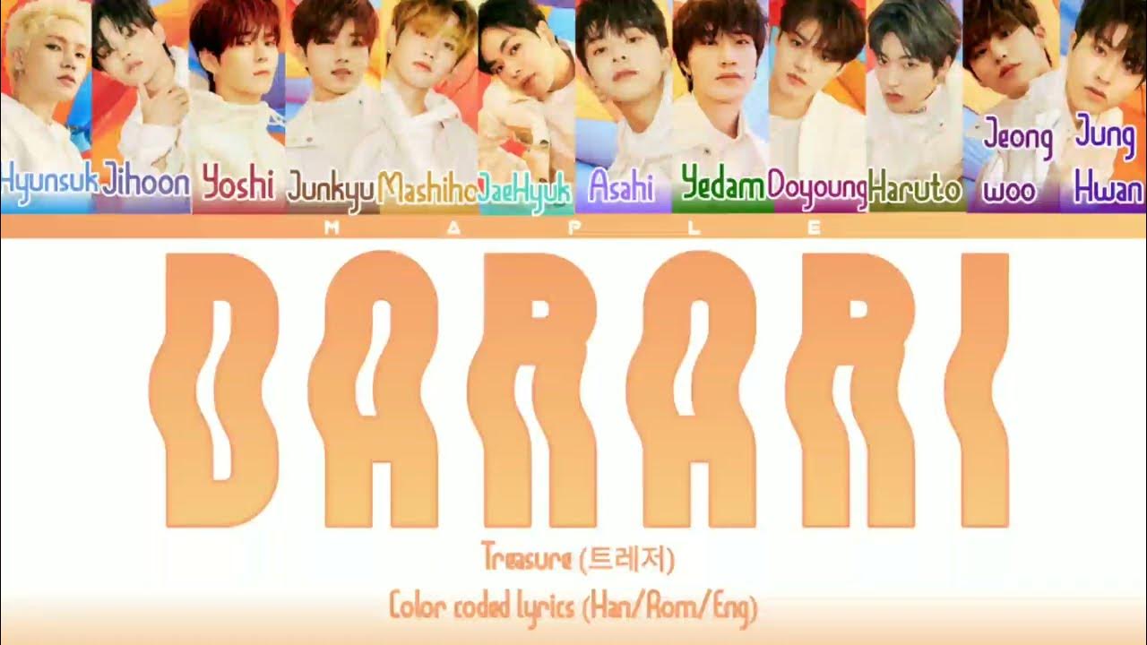 Treasure (트레저) - 'DARARI' Color coded lyrics (Han/Rom/Eng)#treasure#트레저 - YouTube