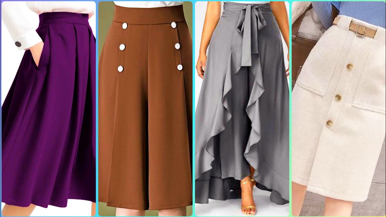 Classy and stylish skirts designs // stunning midi skirts designs - YouTube
