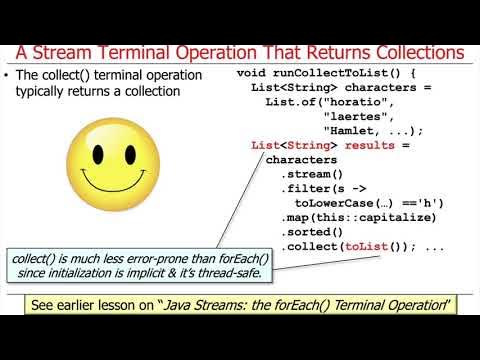 The Java Streams Collect() Terminal Operation - Youtube