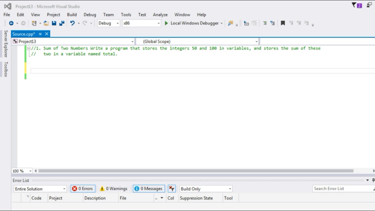 Programming Challenge 1 Youtube