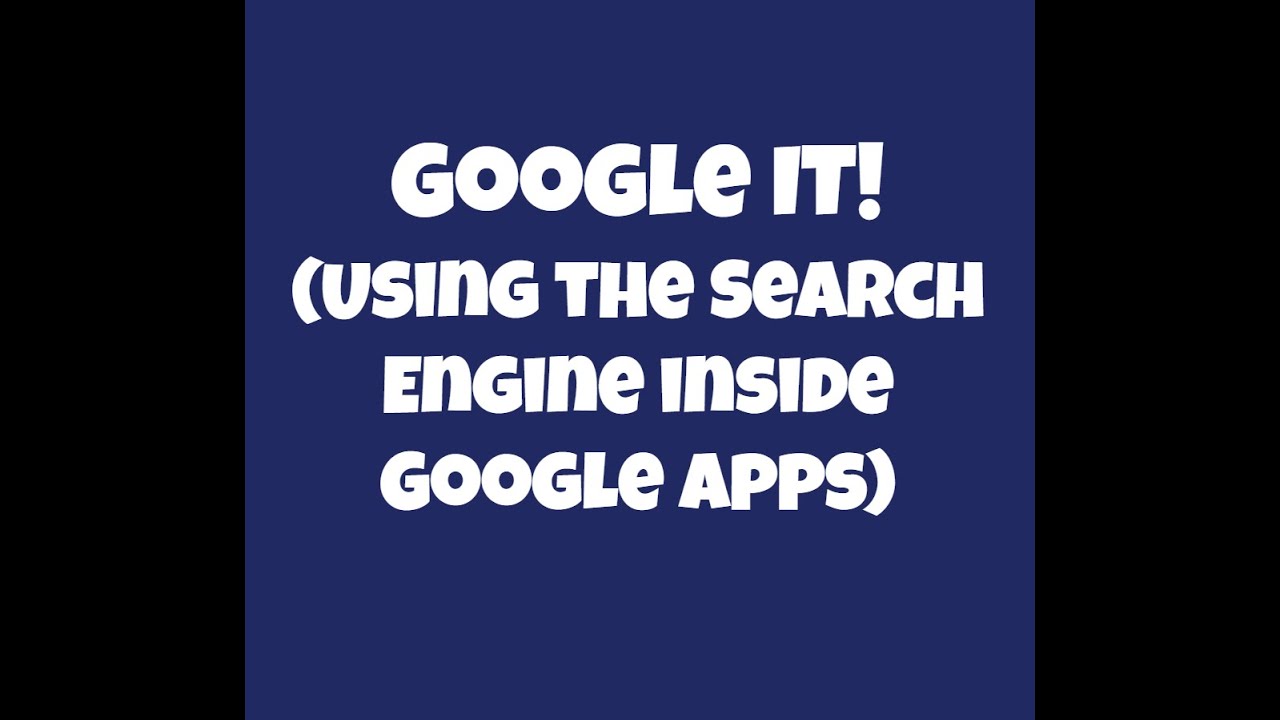 Google IT! Search Feature - YouTube