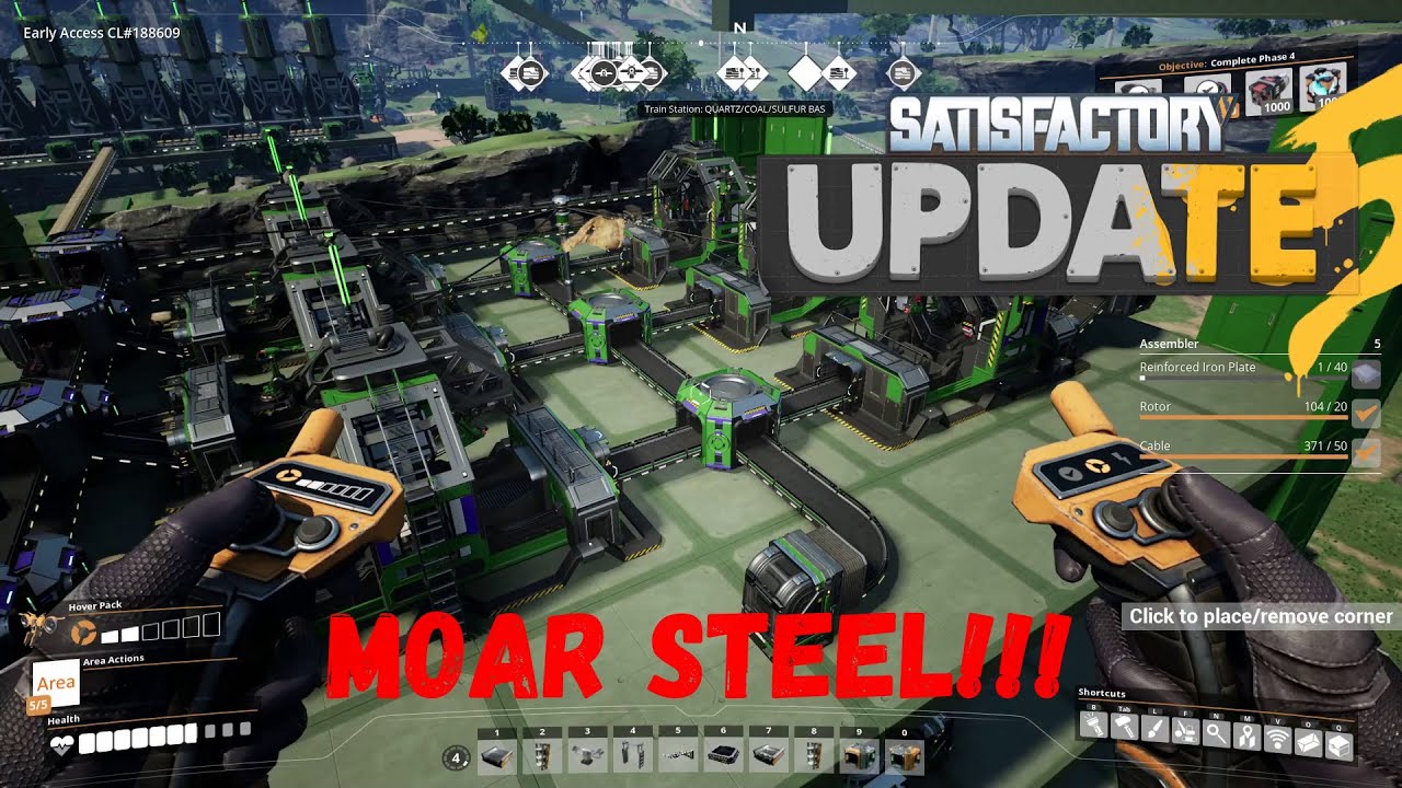 Satisfactory EP30 STEEL for 20 per Min Heavy Modular Frames! - YouTube