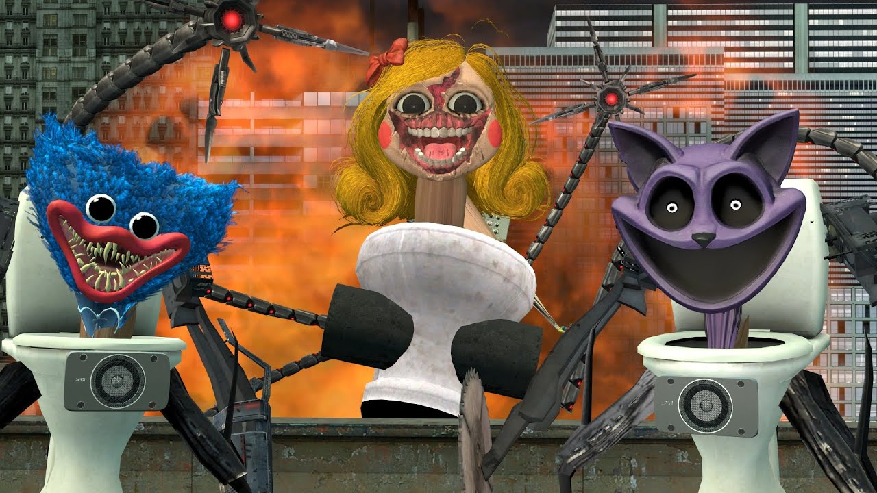 skibidi toilet & poppy playtime chapter - YouTube